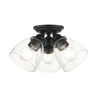 Livex Lighting Montgomery 3 Light 14" Wide Semi-Flush Ceiling Fixture - Bed Bath & Beyond - 38064417